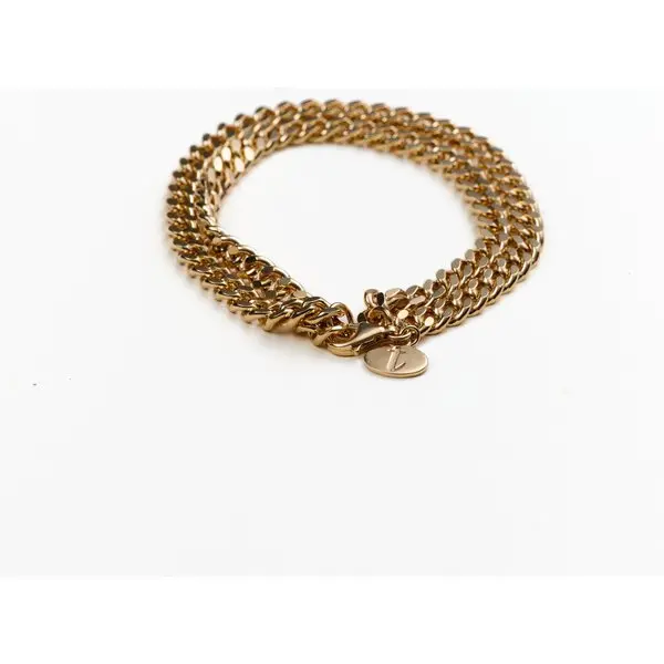 THEIR STUDIOS Olive Double Chain Bracelet - 8"